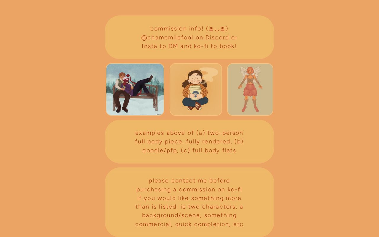 Chamomilefool Commission Info